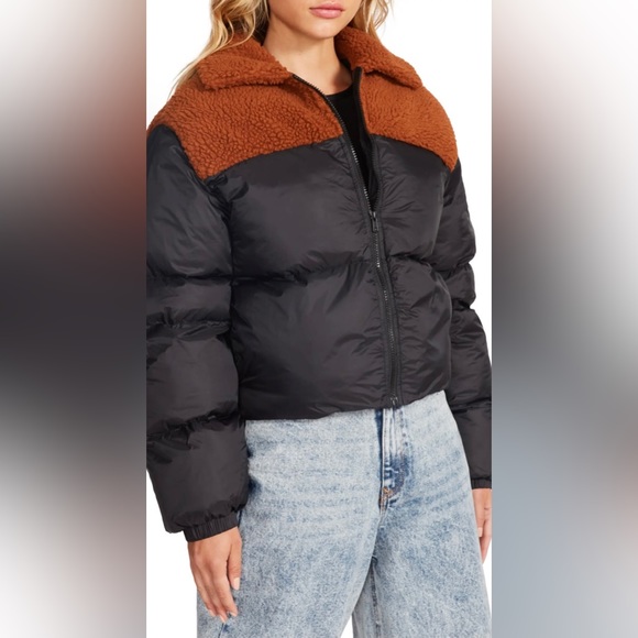 Steve Madden | Jackets & Coats | Steve Madden Faux Shearling Mixed ...